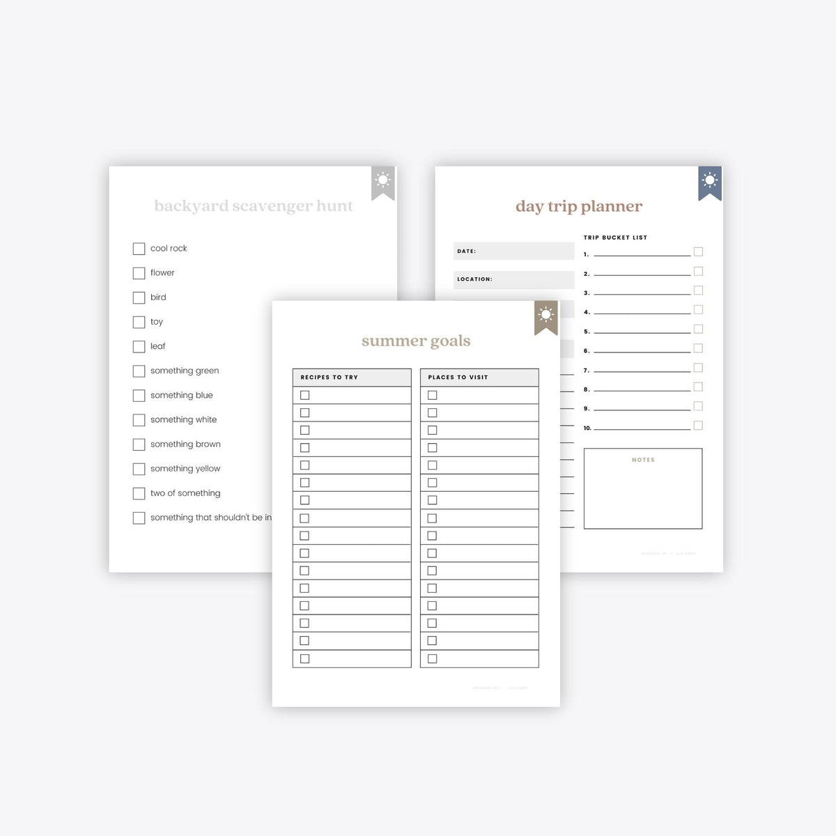 Kids Summer Activity Planner – Organized-ish