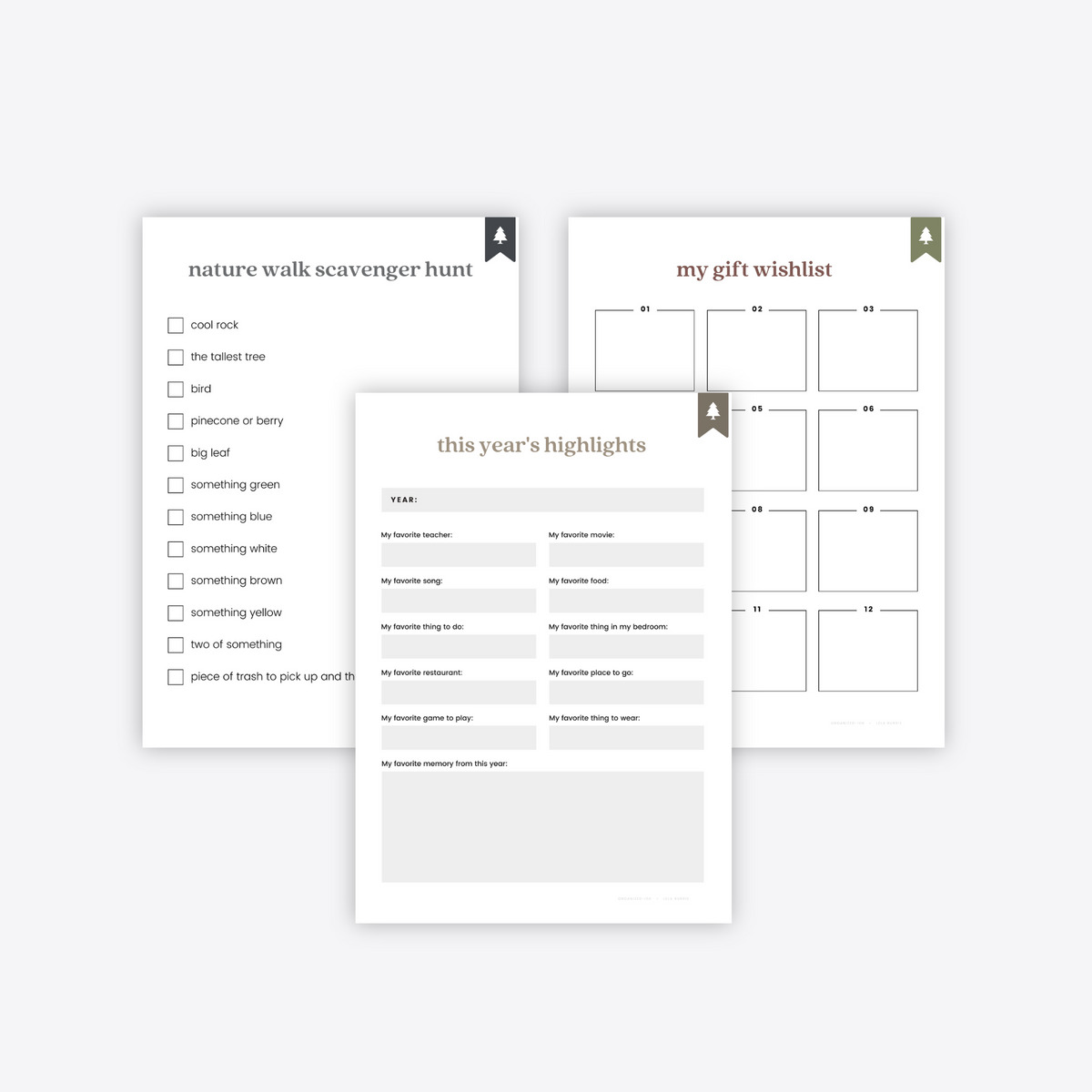 Kids Winter Solstice Planner – Organized-ish